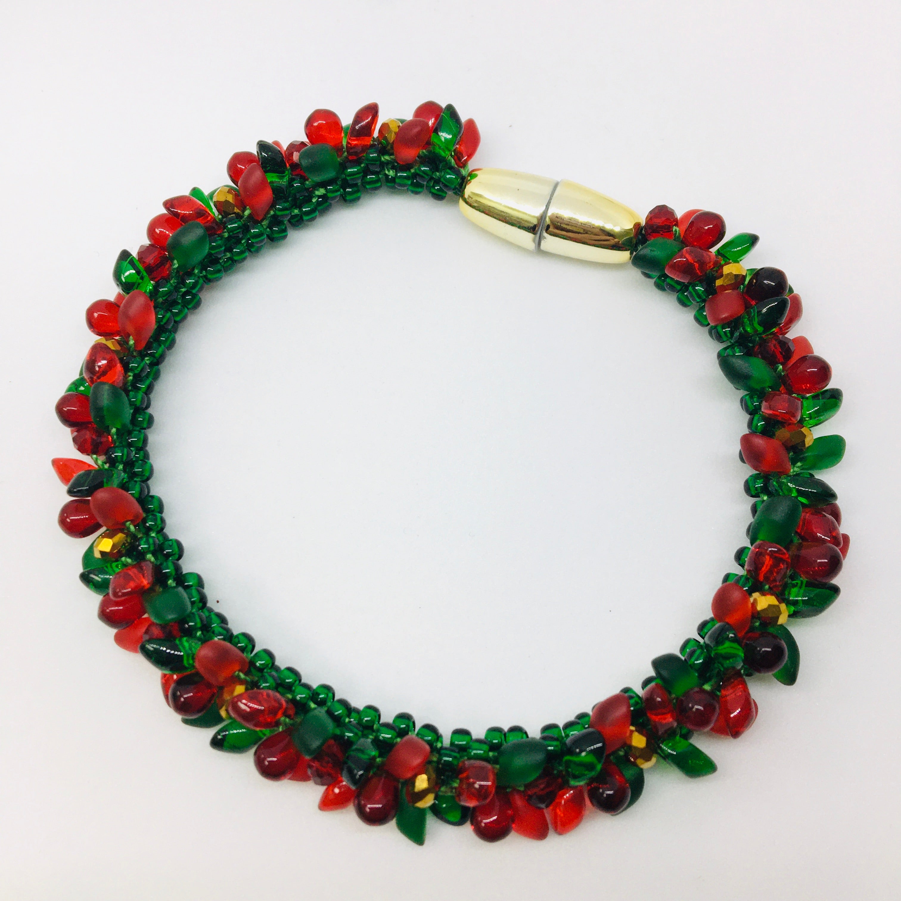 Christmas Wreath – Blue Santa Beads