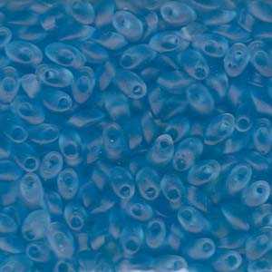 M-148F-LMA Matte TR Aqua – Blue Santa Beads